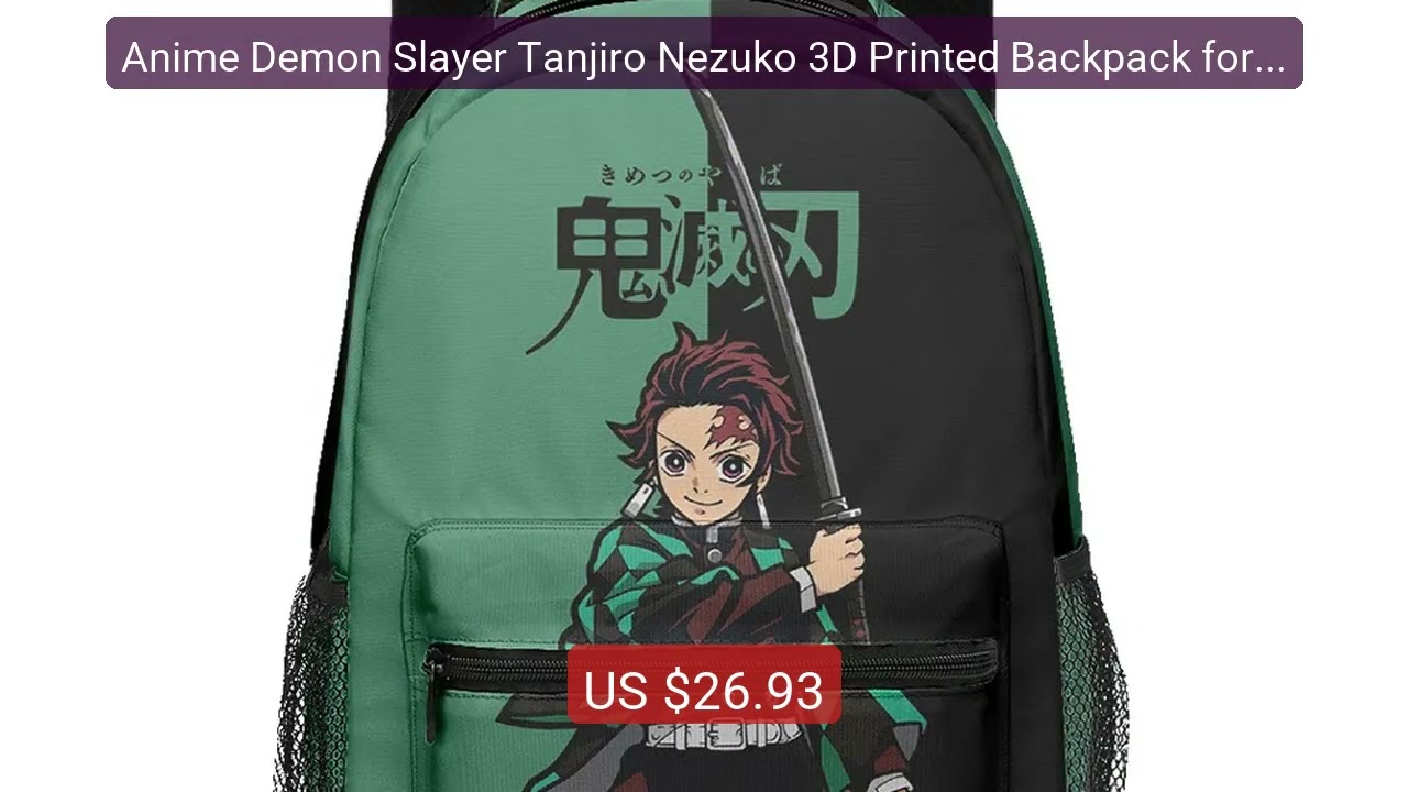Anime Demon Slayer Tanjiro Nezuko 3D Printed Backpack for Coll... — Hot Deal 2026 | Limited Offer!