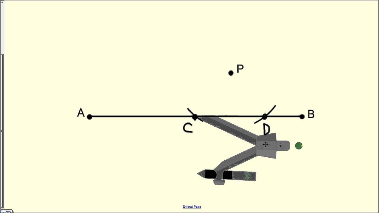 Constructing a Perpendicular Line Through a Point (off the line)