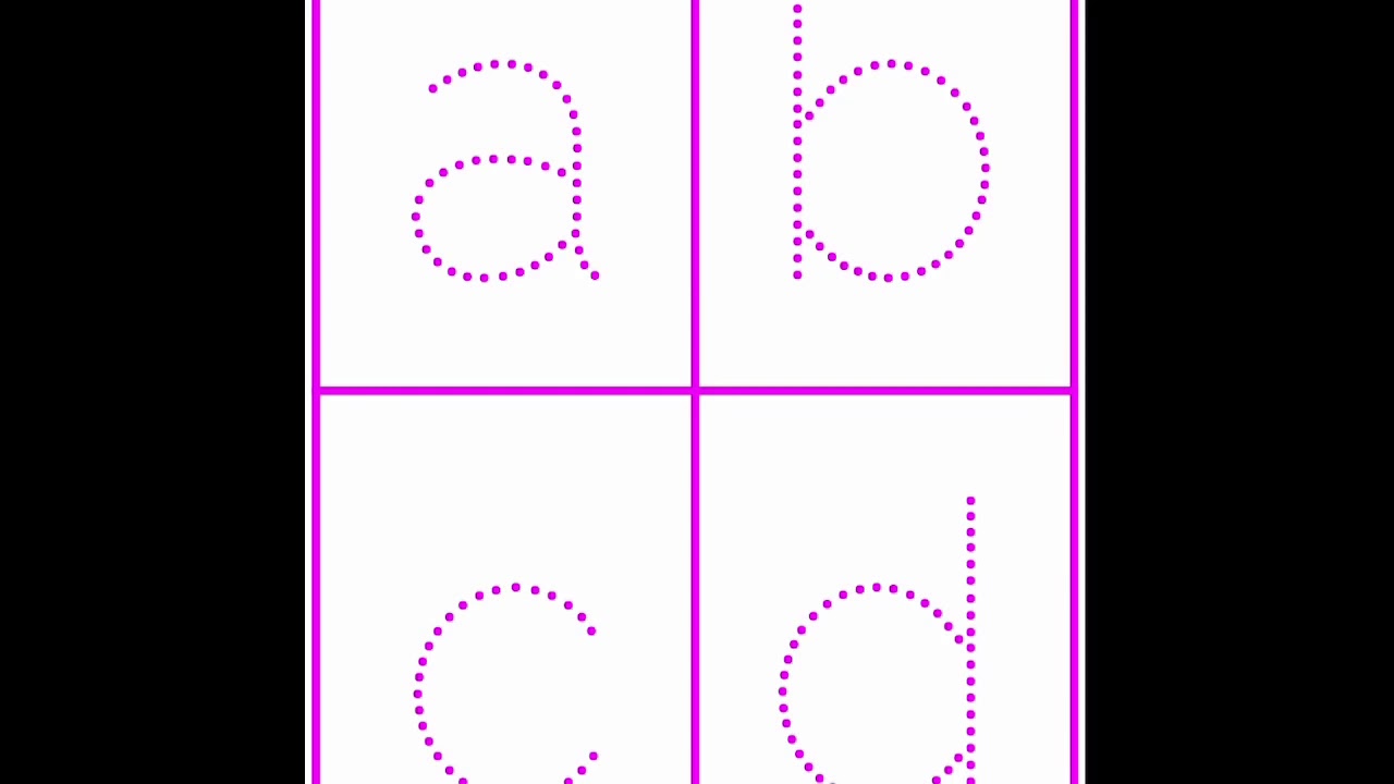 Pink alphabet tracing handwriting lowercase and upper case printable flash cards