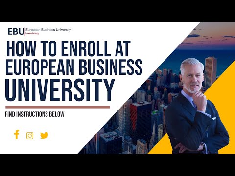 Enroll now at EUROPEAN BUSINESS UNIVERSITY????????✍️
