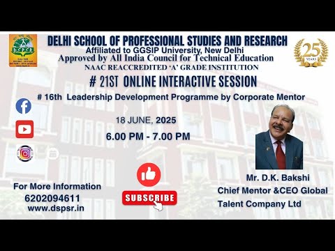 21st Online interactive session