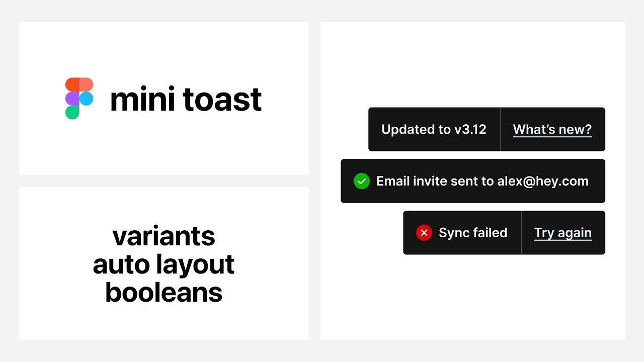 Figma tutorial: Mini toast component