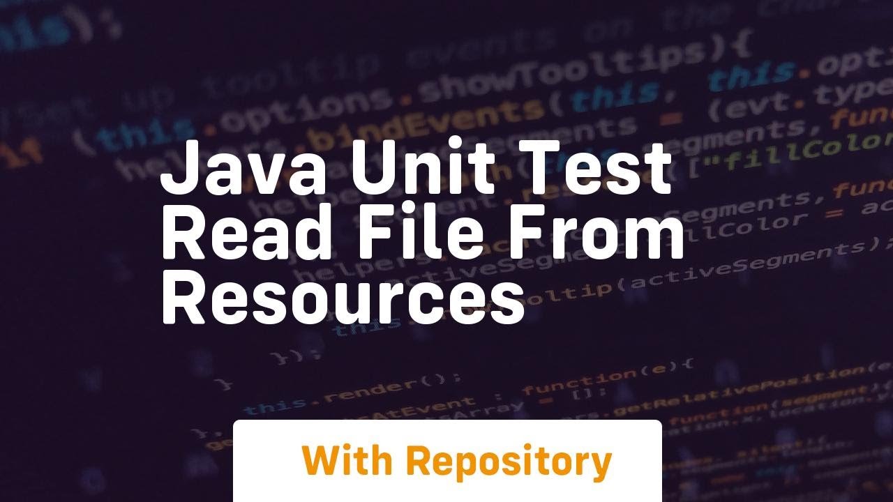 java unit test read file from resources
