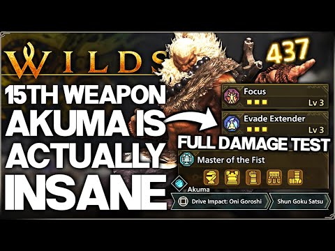 Monster Hunter Wilds - New Akuma Weapon is Almost OP - Testing, Highest Damage & Secret Moves Guide!