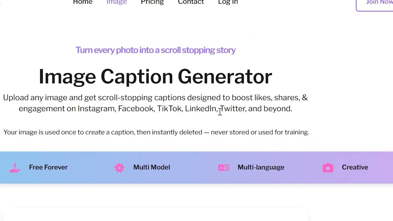 Free Image Caption Generator - Upload any image and get scroll-stopping captions for your post