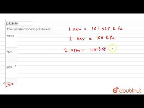The unit atmospheric pressure is: