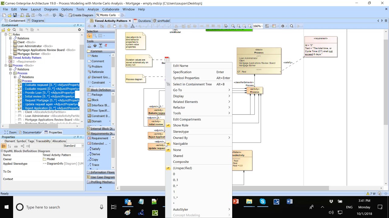 Process Duration Analysis with SysML Tutorial