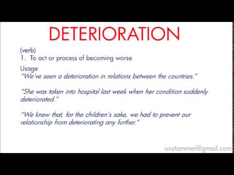 How to Pronounce Deterioration