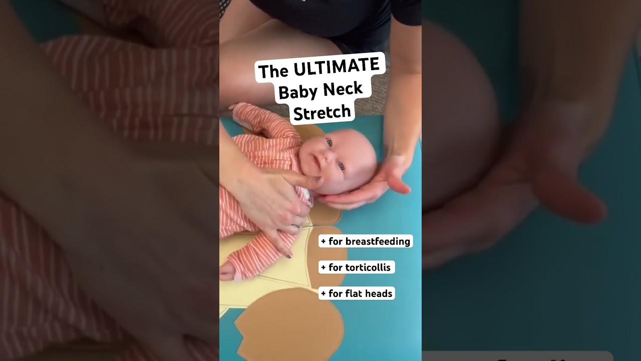 Baby Stretching for Torticollis & Flat Spots! #babystretch #torticollis #babycare #short