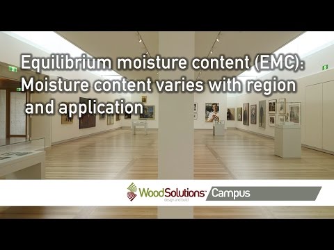 Equilibrium moisture content (EMC): Moisture content varies with region and application