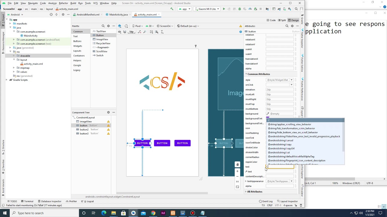 How to create a responsive design in android studio - Android tutorial
