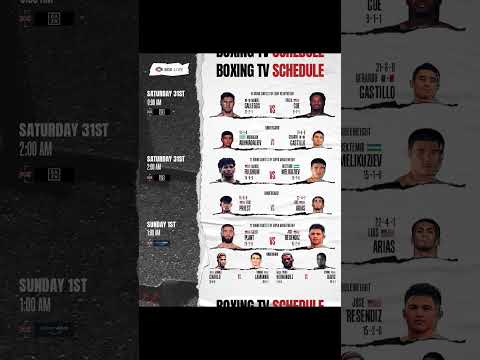 πΊ This Week's Boxing TV Schedule πΊπΈ & π¬π§ - 30-31 May 2025