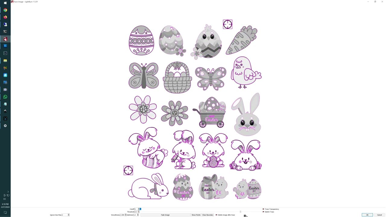 Easter Stickers #lasercut #laser #Lightburn #easter #sticker #tutorial #printandcut