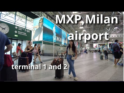 Milan airport, Malpensa terminal 1 and 2 virtual tour