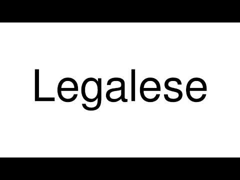 How to Pronounce correctly Legalese (Movie)