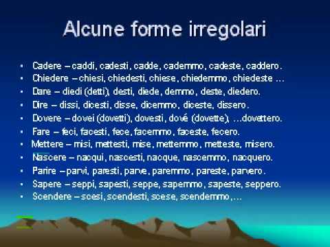 Il passato remoto