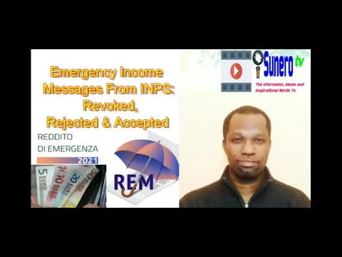 Emergency Income Messages From INPS: Revoked, Rejected & Accepted