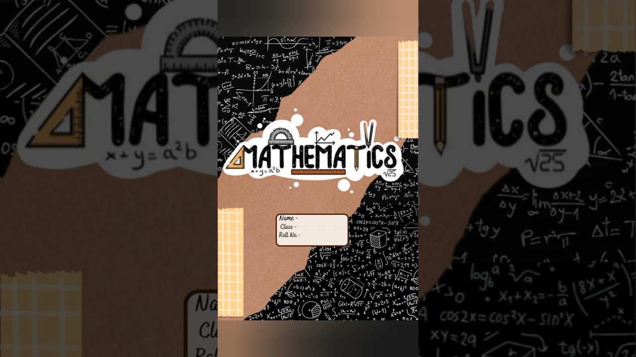 Mathematics Project cover page idea ✨ #canva #coverpage  #design #maths #project #design #school