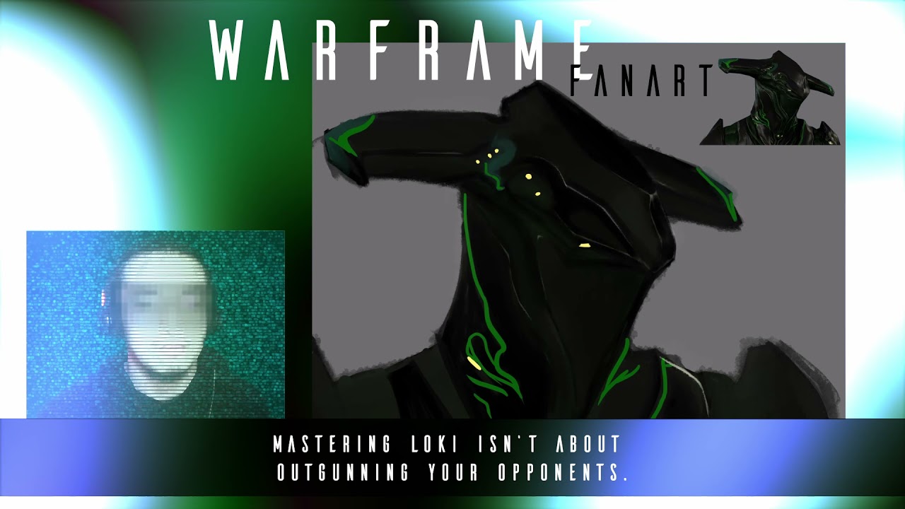 GeordaneMAKES: WARFRAME || Loki Portrait Fanart Timelapse