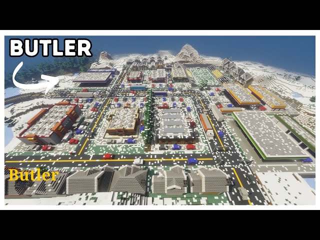 Minecraft Highway Town - Butler Minecraft Map