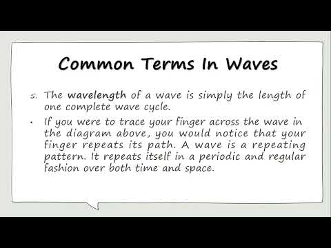 Common Terms Used In Waves : Wavelength, Amplitude , Crests & Troughs | WAVES