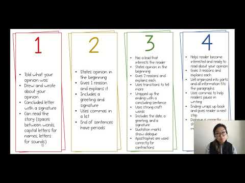 Earning a 1 - Opinion Writing Rubrics and Exemplars