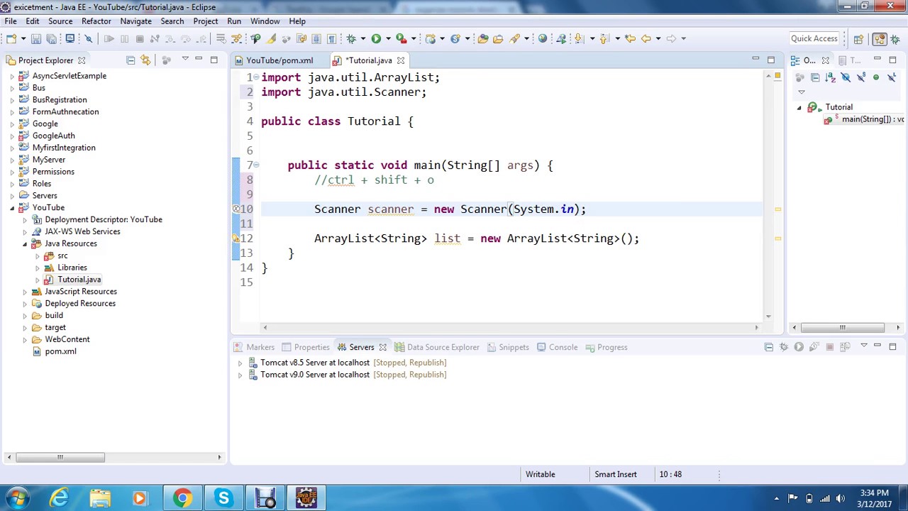 Organizing imports in eclipse 1