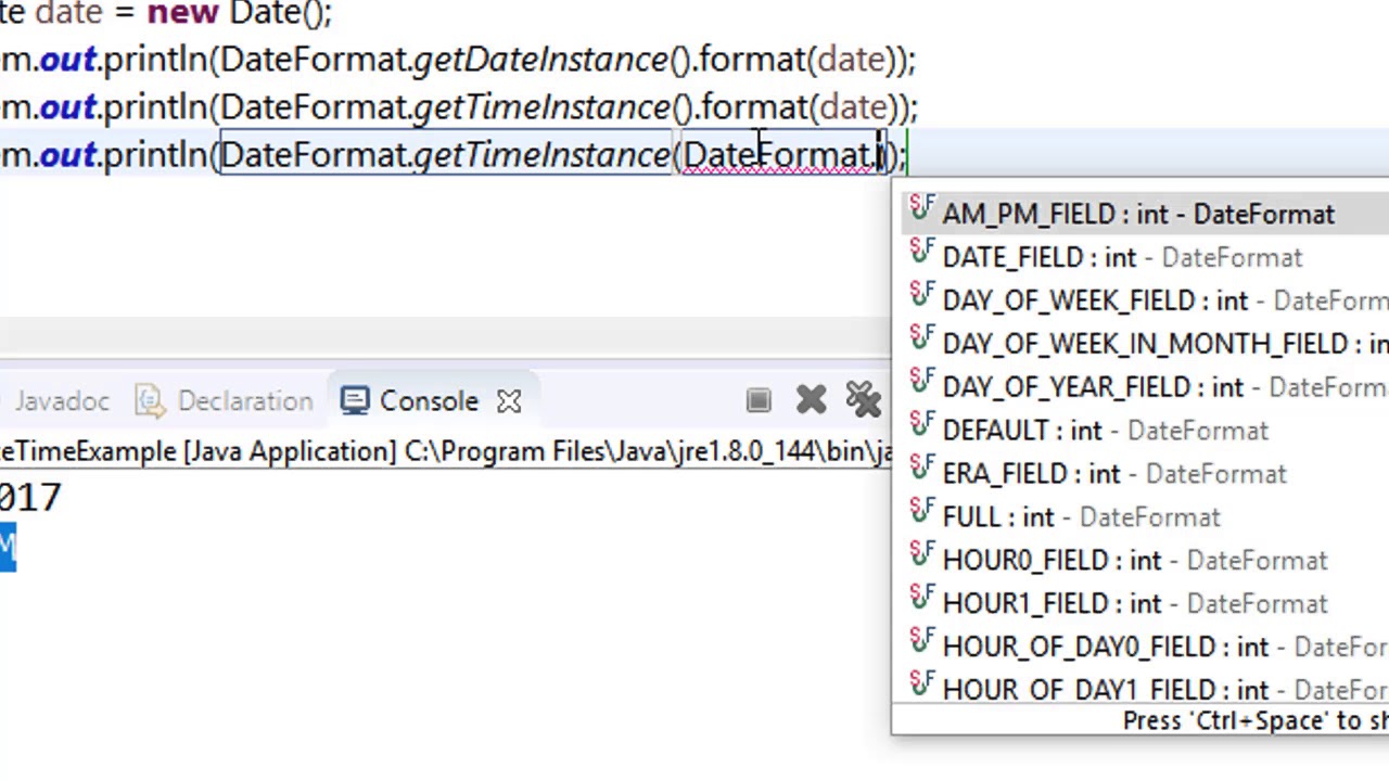 75. Date time and Date formatter in java