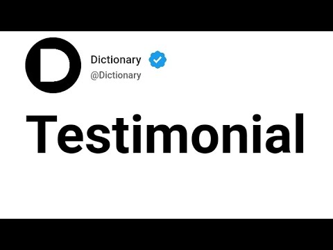 Testimonial Meaning In English