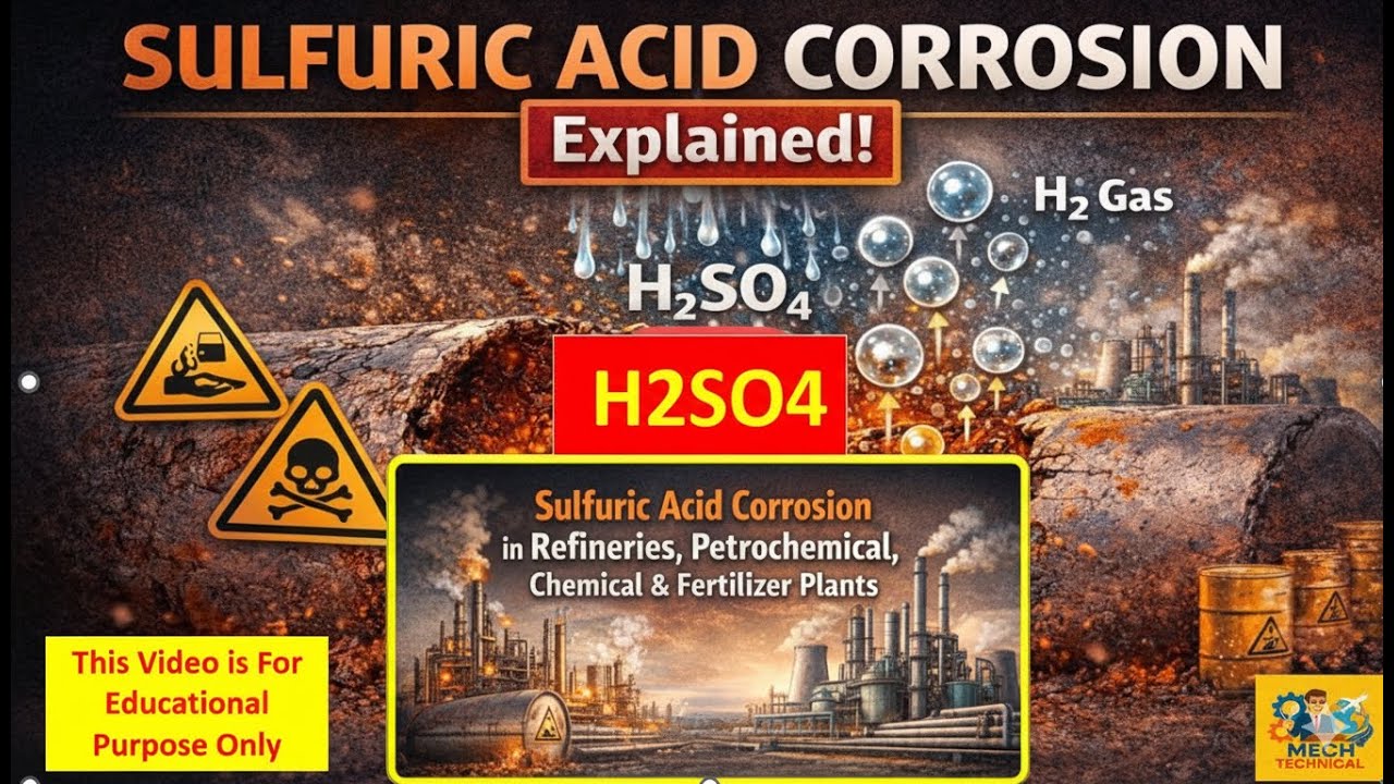 Why Sulfuric Acid Destroys Steel? | Corrosion in Refineries, Petrochemical & Fertilizer Plants