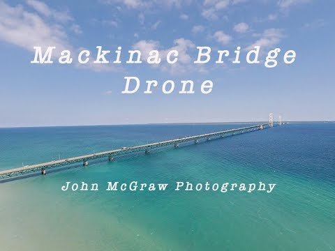 Mackinac Bridge by Drone