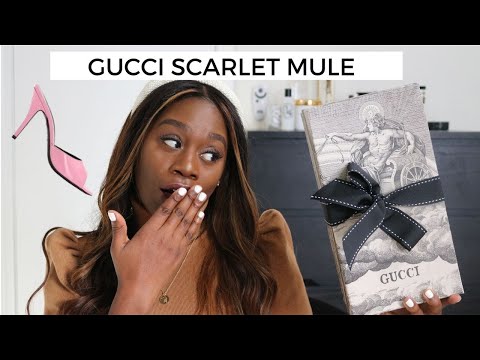 PINK GUCCI SCARLET MULE EU 42 REVIEW | YoursTrulyYinka