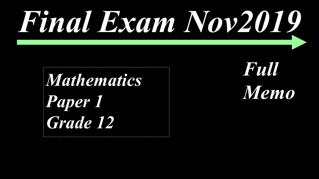 Mathematics past papers 2019 for Grade 12
