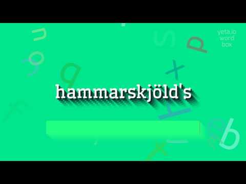 HOW TO PRONOUNCE HAMMARSKJÖLD'S? #hammarskjöld's