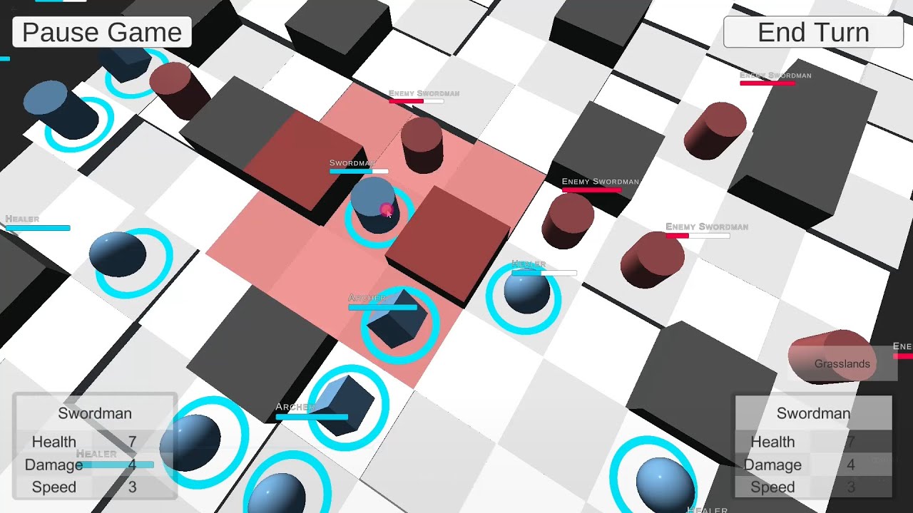 Grid Tactics Combat in Unity - Free GitHub Project