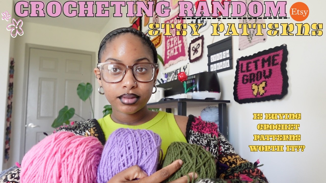 Buying Random Etsy Crochet Patterns & ACTUALLY making them (ep:1) #crrochet #hobby