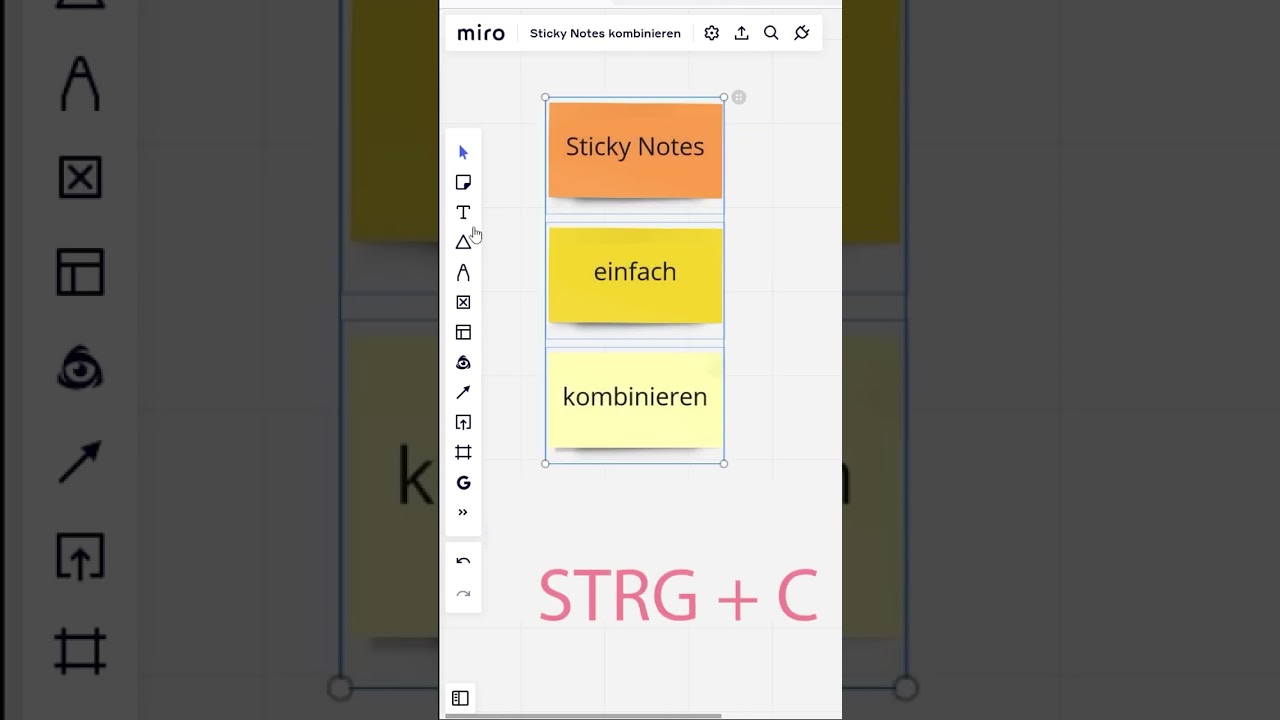 #Miro #shorts : Sticky Notes einfach kombinieren