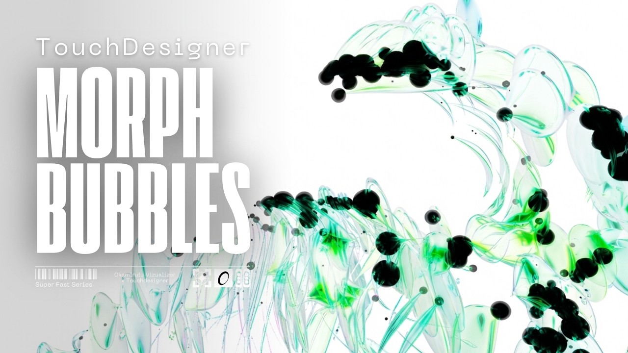 TouchDesigner Tutorial: Organic Morphing Bubbles with POPs & Skinning (Easy)