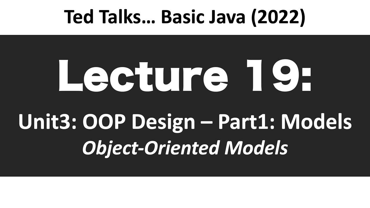 CSCI1583 - Lecture 19: Object Oriented Modeling
