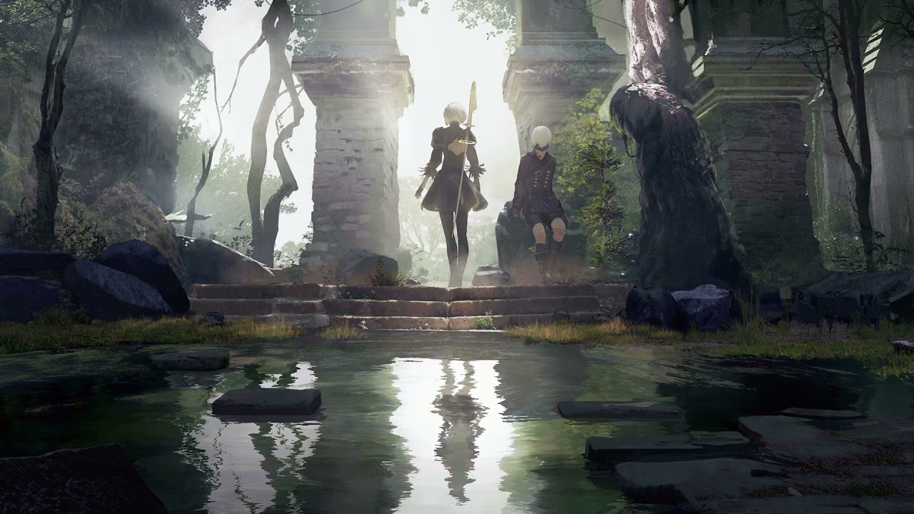 Nier Automata Pond Wallpaper