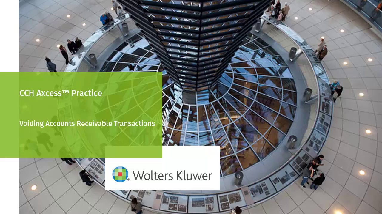 CCH Axcess™ Practice: Voiding an A/R Transaction