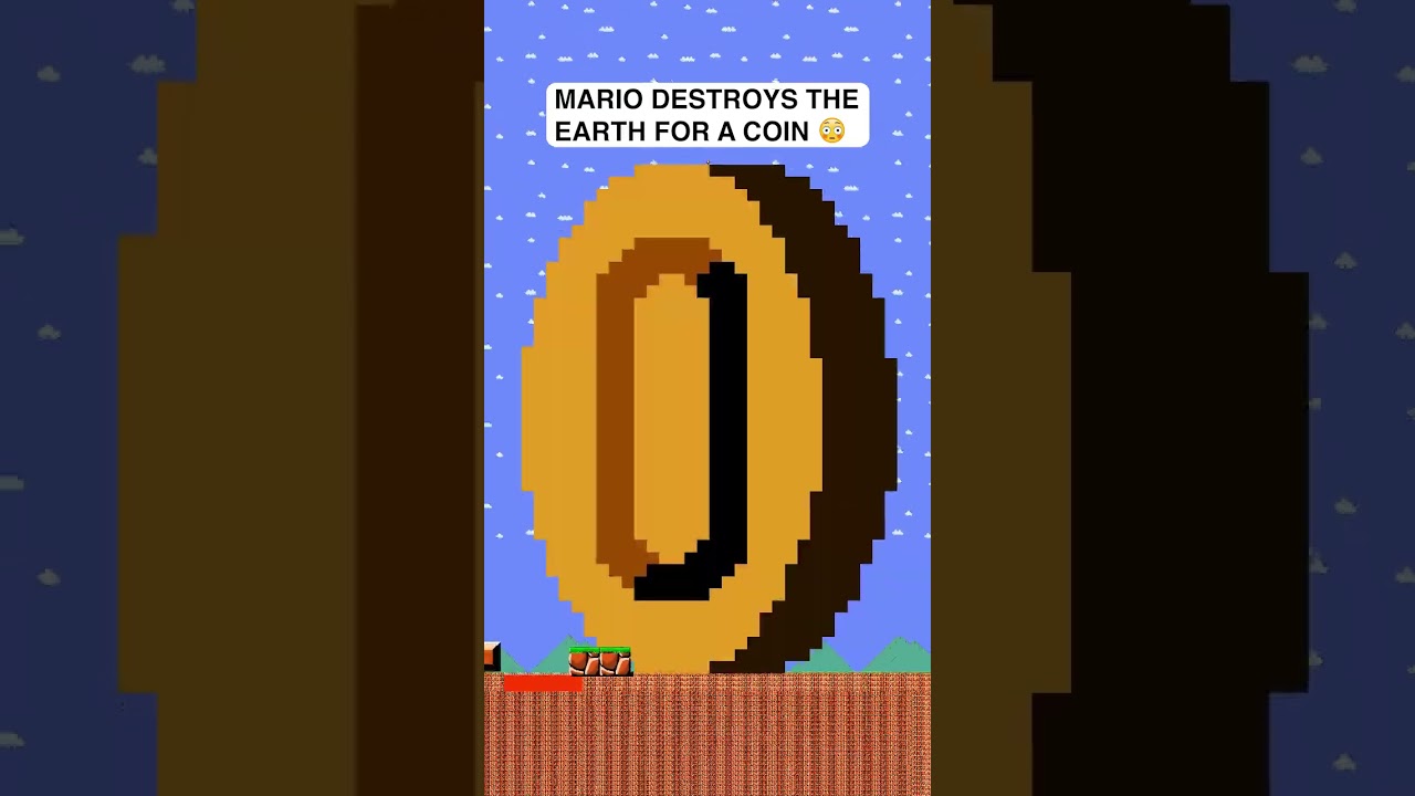 Mario destroys Earth for one Coin 😳 #shorts #mario