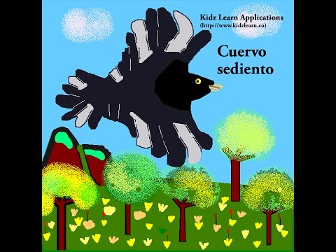 Thirsty crow in Spanish. Kidz Learn Applications™