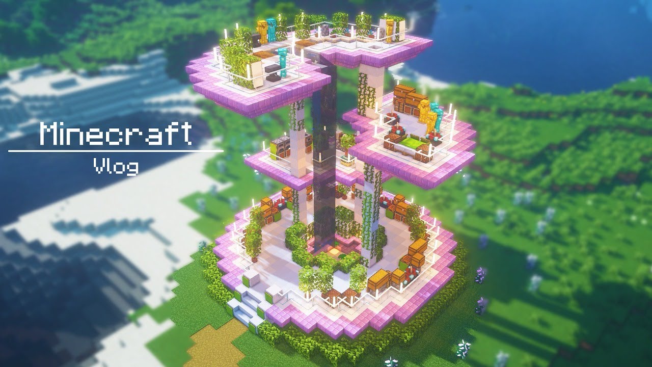 Minecraft Vlog : How to build Rotating Modern House | Minecraft tutorial - Minecraft Builders