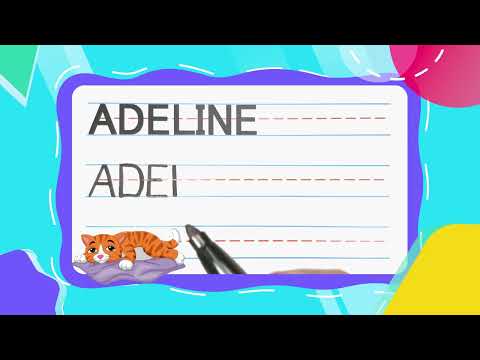 How To Write ADELINE | Write With Me! -- FOR KIDS