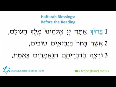 Haftarah Blessing: Before (Read) - Prayer Karaoke