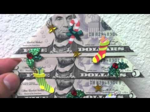 Money Origami Cash Gifts Decked Out For Christmas - A Foldin Money Montage!
