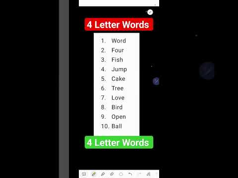 4 Letter Words in English #letters #words