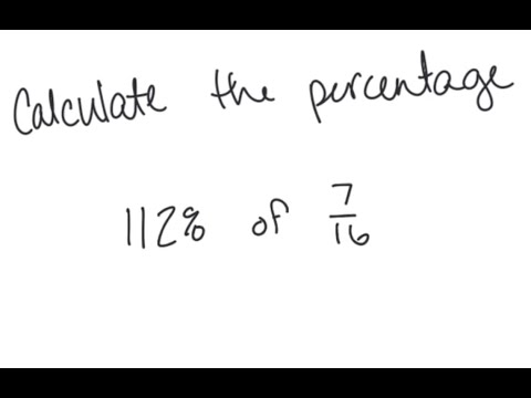 Percentage: Find 112% of 7/16