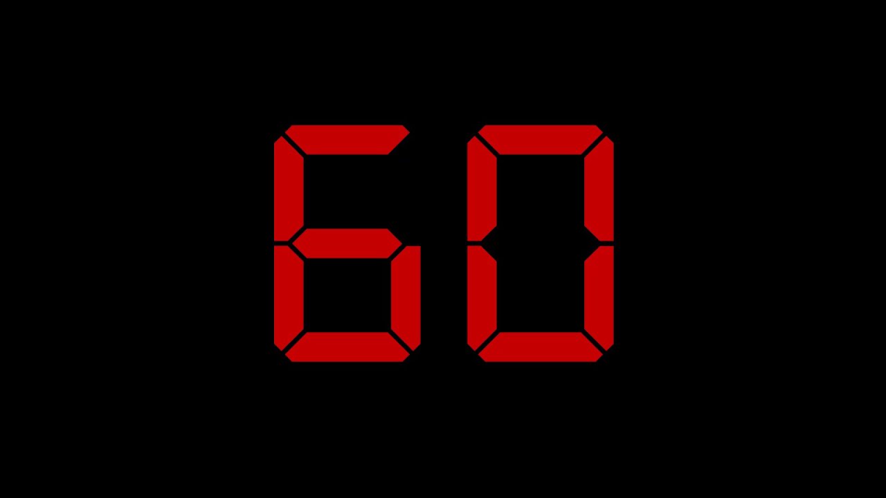 LED Style 60 Second Ticking Countdown Timer With Alarm